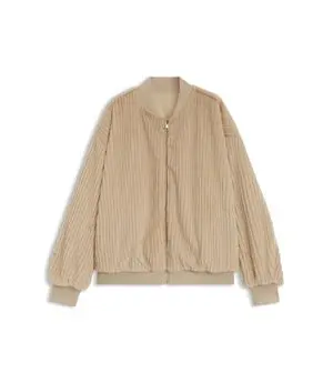 BOSS Relaxed-fit Reversible Bomber Jacket In Satin And Faux Fur