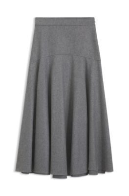 BOSS A-line Melange Flannel Skirt