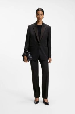 BOSS Regular-fit Tuxedo Blazer In Virgin Wool