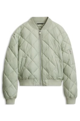 BOSS Water-repellent Diamond Quilted Bomber Jacket
