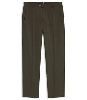 BOSS Italian Wool Regular-fit Pants With Cashmere - Light Green