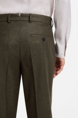 BOSS Italian Wool Regular-fit Pants With Cashmere