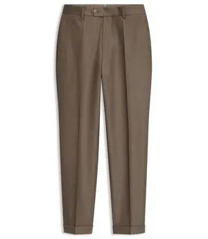 BOSS Tapered-fit Virgin-wool Pants With Natural Stretch - Khaki