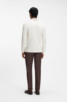 BOSS Waffle-textured Polo Shirt In Stretch Cotton