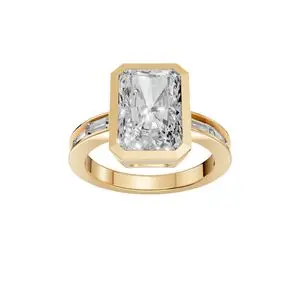 AYA FINE JEWELRY Radiant Cut Lab Diamond Engagement Ring