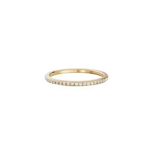 AYA FINE JEWELRY Constance Round Cut Lab Grown Diamond Pave Eternity Band - Yellow