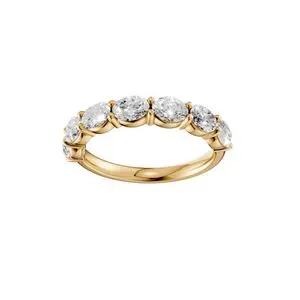 AYA FINE JEWELRY Oval Lab Diamond Half Eternity Wedding Band - Yellow