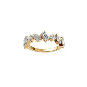 AYA FINE JEWELRY Mixed Shape Lab Diamond Stacking Ring