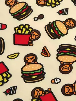 A BATHING APE Baby Milo Print Tote Bag