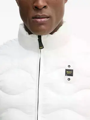 BLAUER. Quilted Sleeveless High Neck Zip-up Vest