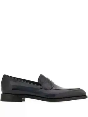 FERRAGAMO Tramezza Penny Loafers - Blue