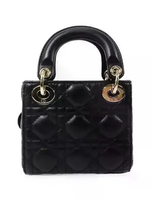 Dior Lady Quilted Mini Bag - Black