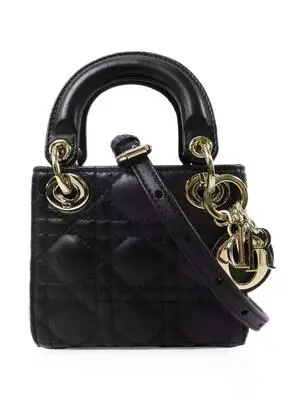 Dior Lady Quilted Mini Bag - Black