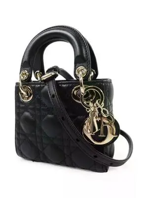 Dior Lady Quilted Mini Bag - Black