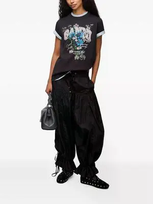 GANNI T-shirt With Flowers