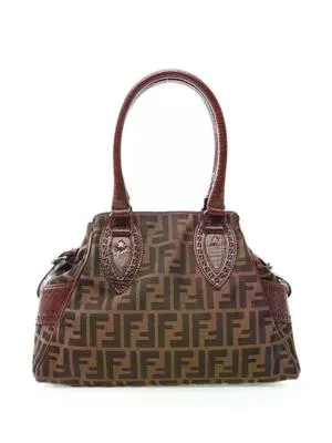 Fendi 2000s Etnico Zucca Tote Bag - Brown