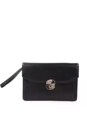 Bally Turn-lock Clutch Bag - Black