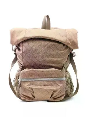 Bottega Veneta 2010s Intrecciato-pattern Backpack - Neutrals