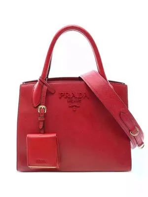 Prada 2010s Saffiano-leather Handbag - Red