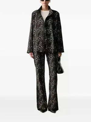 Joseph Ribkoff Leopard-print Button-up Jacket - Black