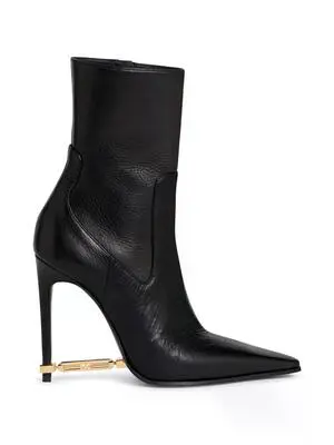Dsquared2 Metal Bar Heeled Ankle Boots - Black