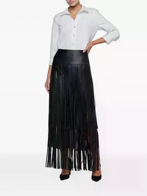 L'Agence Karolina Fringe-trimmed Skirt
