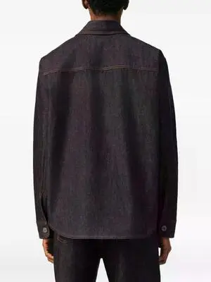 AMI Paris Cotton Overshirt With De Coeur