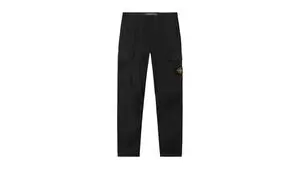 Stone Island 3100032 Regular Tapered Fit Cargo Trousers - Black