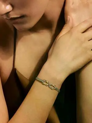 John Hardy Sterling And 14k Yellow Gold Infinite Love Knot Bracelet