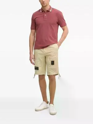 BLAUER. Ransom Logo-patch Piqué Polo Shirt