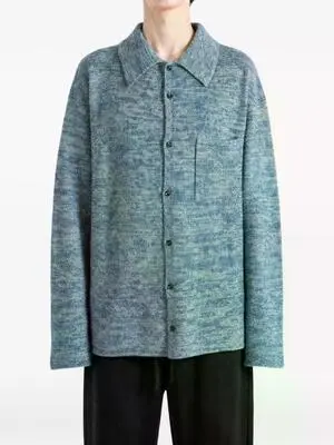 THE ELDER STATESMAN Marl-knit Button-down Shirt
