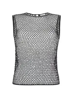 Adam Lippes Gwen Open-knit Top - Black