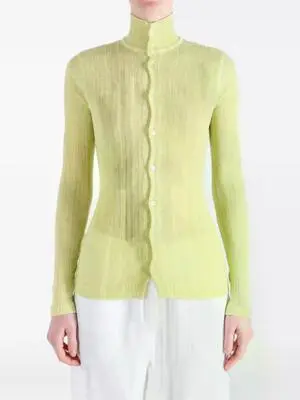 Issey Miyake Rill Ribbed High-neck Cardigan