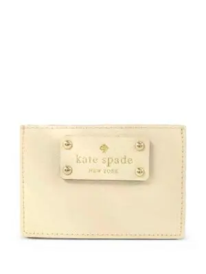 Kate Spade New York Logo-plaque Leather Card Case - Neutrals