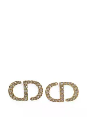 Dior Crystal-embellished Earrings - Gold