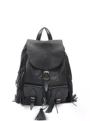 Saint Laurent 2000s Festival Fringe Backpack - Black