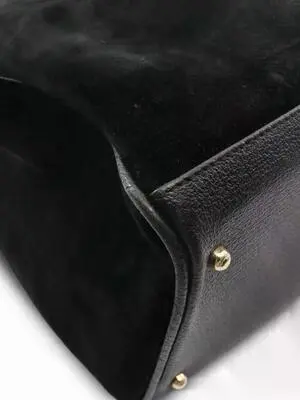 Gucci 2000s Bamboo Two-way Tote Bag - Black