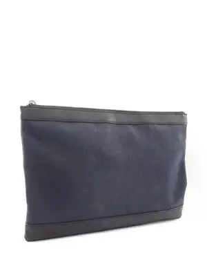 Balenciaga 2000s Navy Clip Clutch Bag - Blue