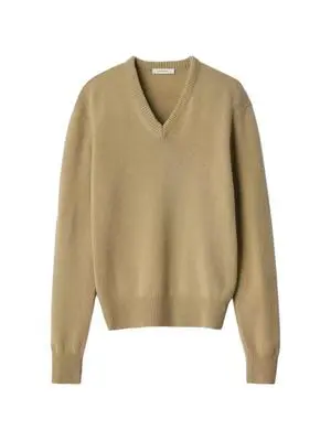 LEMAIRE V-neck Sweater In Cashmere - Neutrals