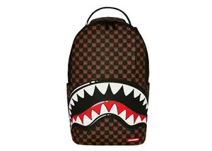 SPRAYGROUND Sharks In Paris Wtf Bubble Check Backpack - Brown