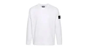 Stone Island Heavy Cotton Crewneck Sweatshirt - White