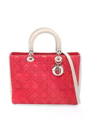 Dior Large 2000s Lady Cannage Handbag - Pink