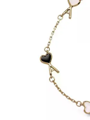 AMI Paris Brass Bracelet With Hammered De Coeur Motif