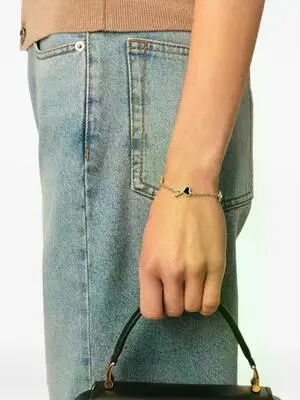 AMI Paris Brass Bracelet With Hammered De Coeur Motif
