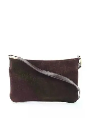 Celine 2000s C Blazon Leather Shoulder Bag - Brown