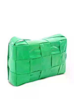 Bottega Veneta Small Cassette Maxi Intrecciato Shoulder Bag - Green