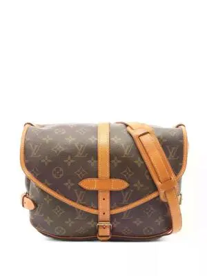 LOUIS VUITTON 1992 Saumur 30 Monogram Shoulder Bag - Brown