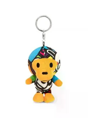 A BATHING APE Graphic-print Plush Keychain - Yellow