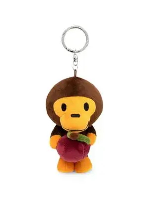 A BATHING APE Fruit-detail Plush Keychain - Brown