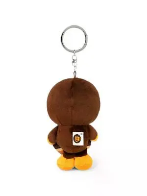 A BATHING APE Burger-detail Plush Keychain - Brown